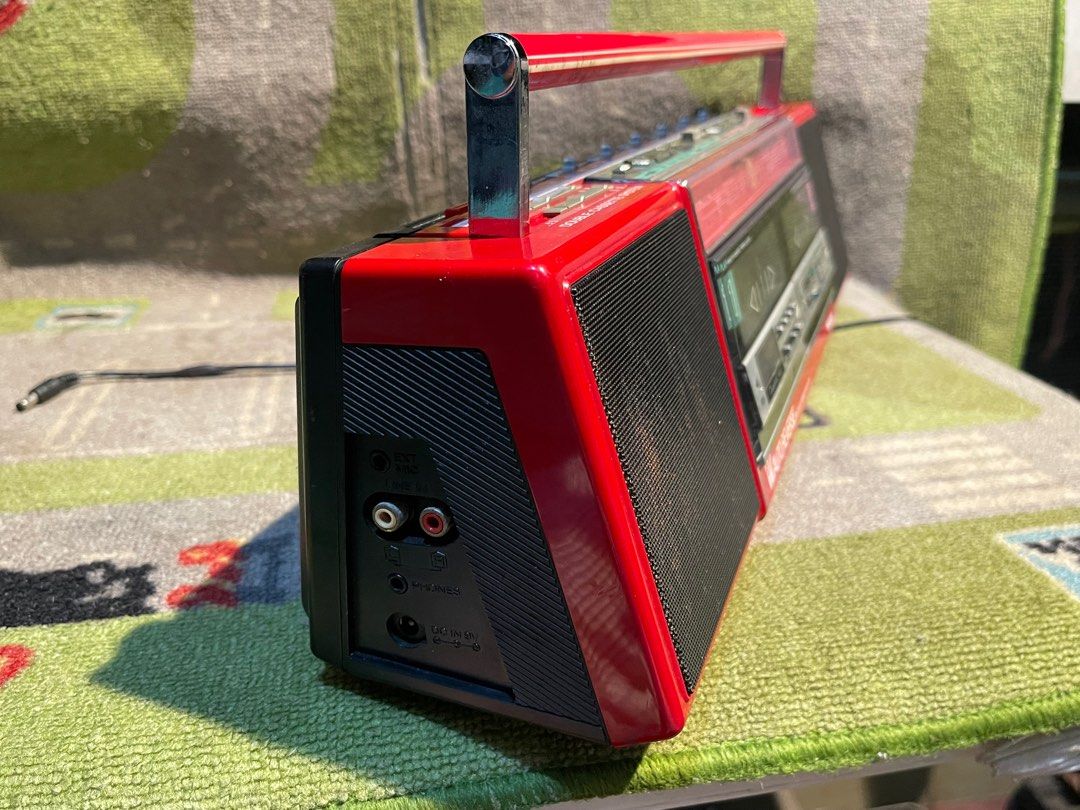 Vintage National Boombox 220v radio double cassette aux in complete fm ...