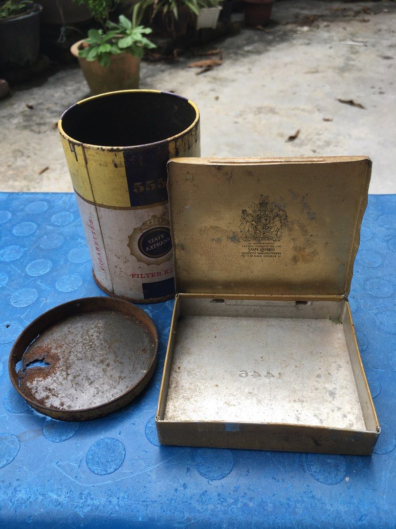 (Vintage) Tin Besi 555 Dan kotak rokok lama, Hobbies & Toys ...
