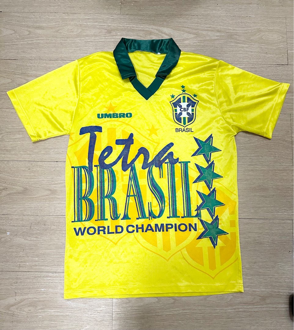 Vintage umbro brazil football jersey, Men's Fashion, Activewear on ...