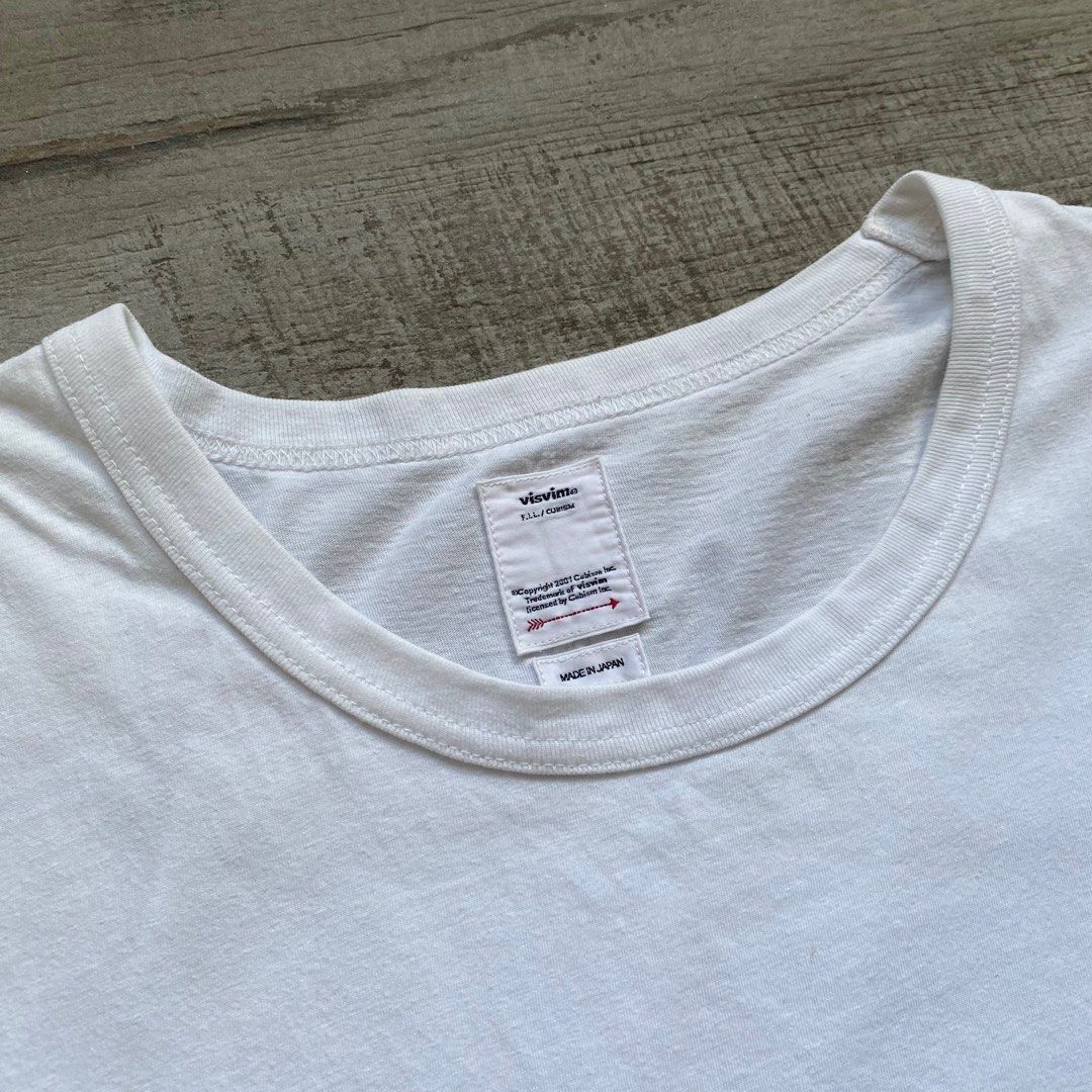 VISVIM JUMBO TEE S/S SUBSEQUENCE LOGO PRINT TSHIRT JAPAN T-SHIRT WHITE CLASSIC, 名牌, 服裝 - Carousell