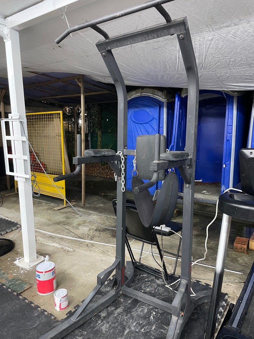Weight training pull up and dip station., Sports Equipment, Exercise ...