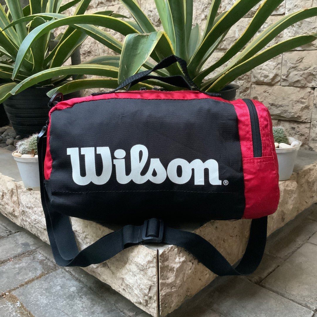 WILSON MINI DUFFLE BAG RED, Fesyen Pria, Tas & Dompet , Tas Selempang di Carousell