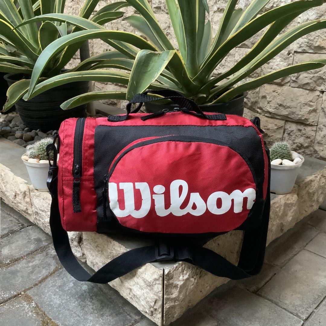 WILSON MINI DUFFLE BAG RED, Fesyen Pria, Tas & Dompet , Tas Selempang di Carousell