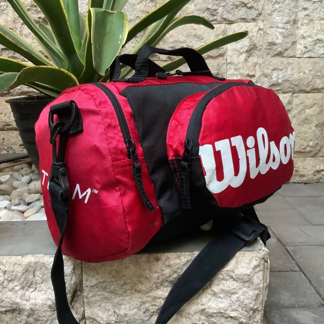WILSON MINI DUFFLE BAG RED, Fesyen Pria, Tas & Dompet , Tas Selempang di Carousell