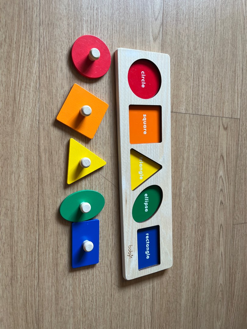 Wooden Shape Matching Peg puzzle, Babies & Kids, Infant Playtime on ...