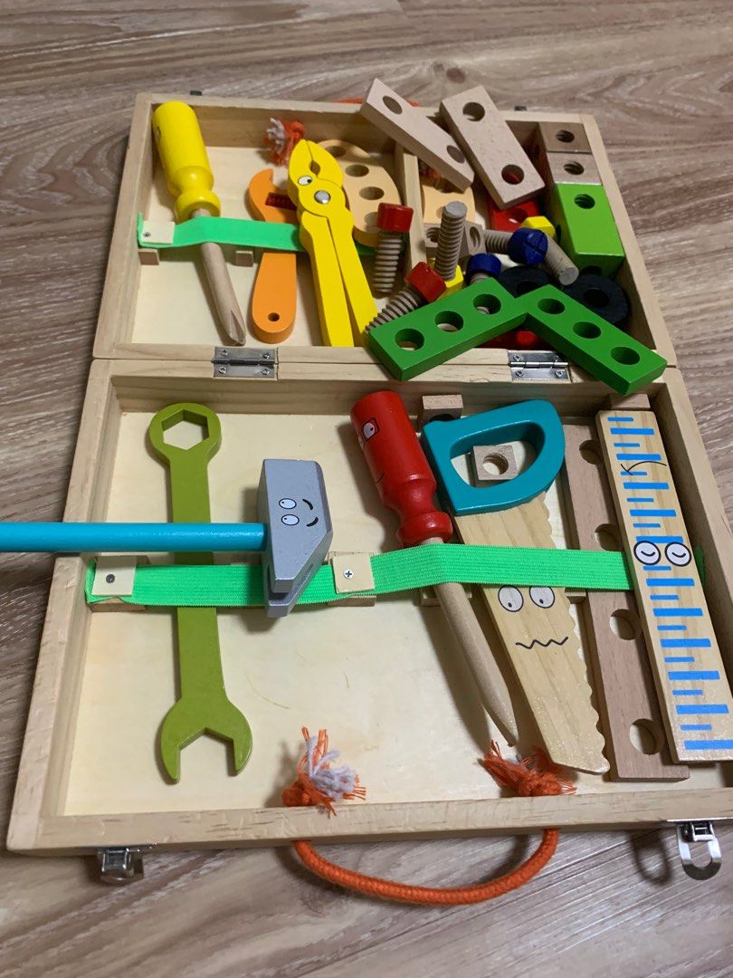 Wooden Toy Tool Box Set Hobbies And Toys Toys And Games On Carousell