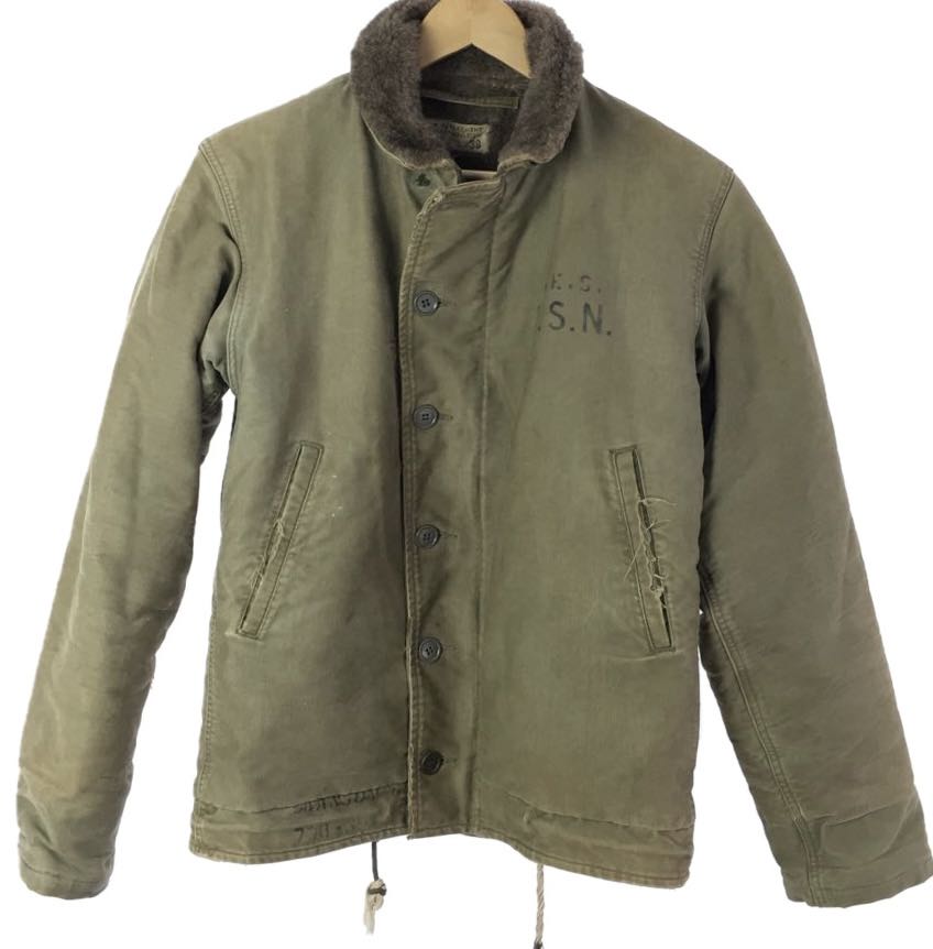WWII 40s USN N-1 N1 deck jacket vintage vtg, 男裝, 外套及戶外衣服 - Carousell