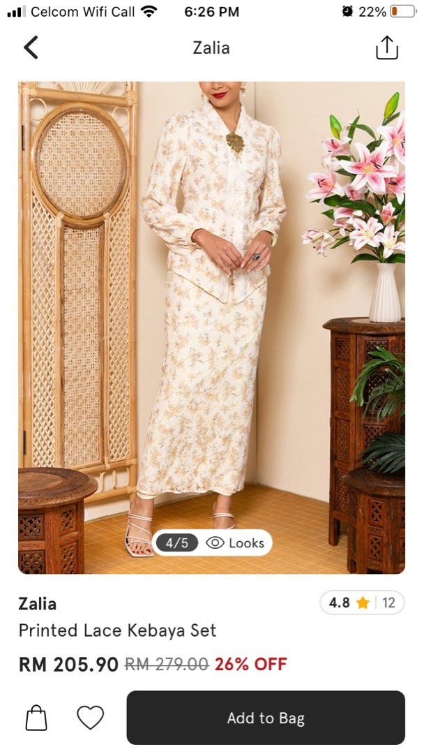 Zalia Kebaya Lace Womens Fashion Muslimah Fashion Baju Kurung And Sets On Carousell