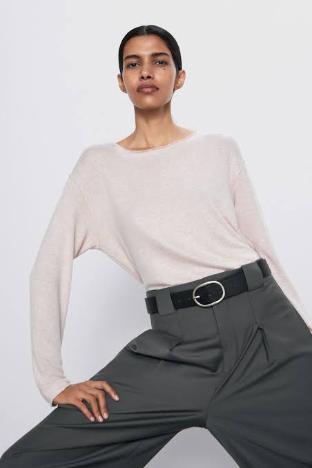 ZARA soft knitted top, Women's Fashion, Tops, Longsleeves on Carousell