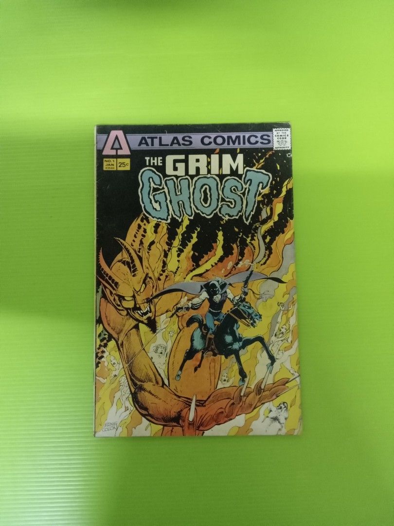 1st app Grim Ghost ! The Grim Ghost #1 ( Ernie Colon - Cover Art ) Atlas Comics, BRONZE Age ...