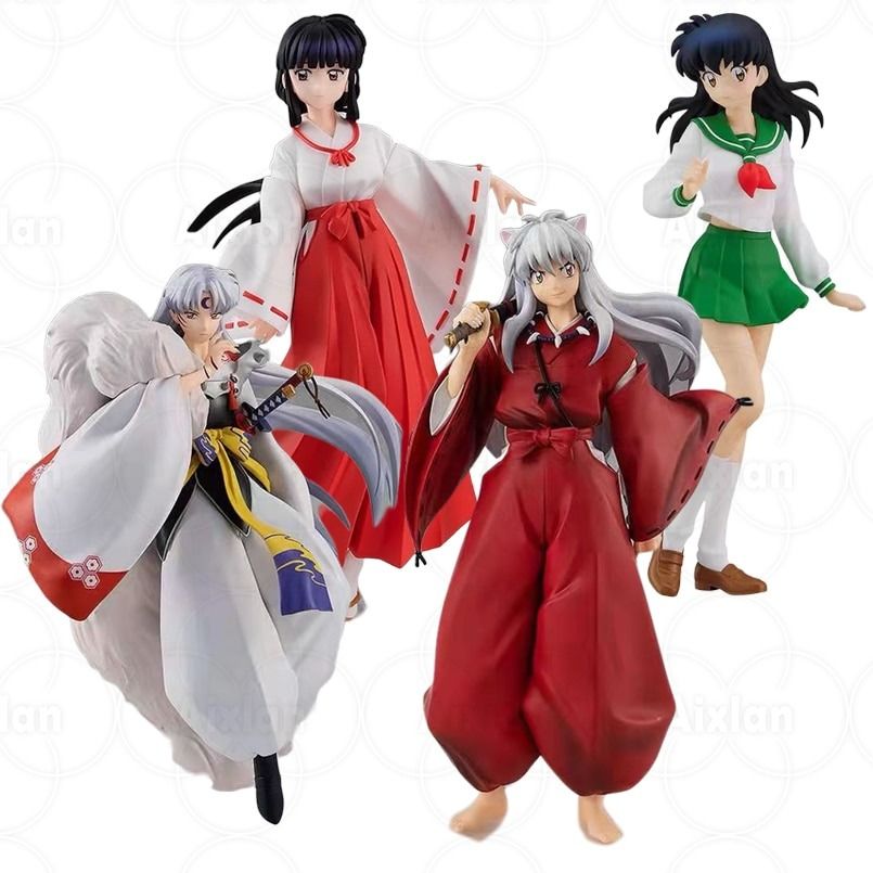 20cm Anime Inuyasha Figure Inuyasha Kikyō Sesshoumaru Higurashi Kagome ...