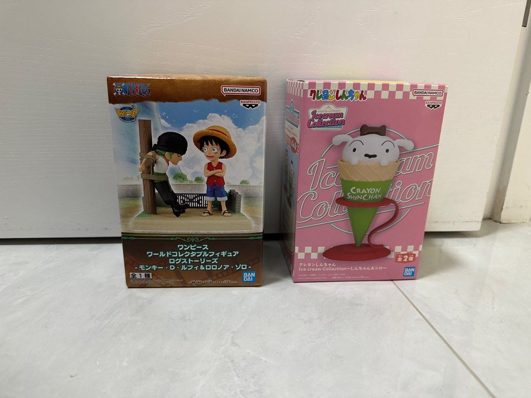 日版金證 海賊王 路飛索隆初遇 蠟筆小新 Ice cream Collection 小白 Luffy Zoro Shiro one piece ...