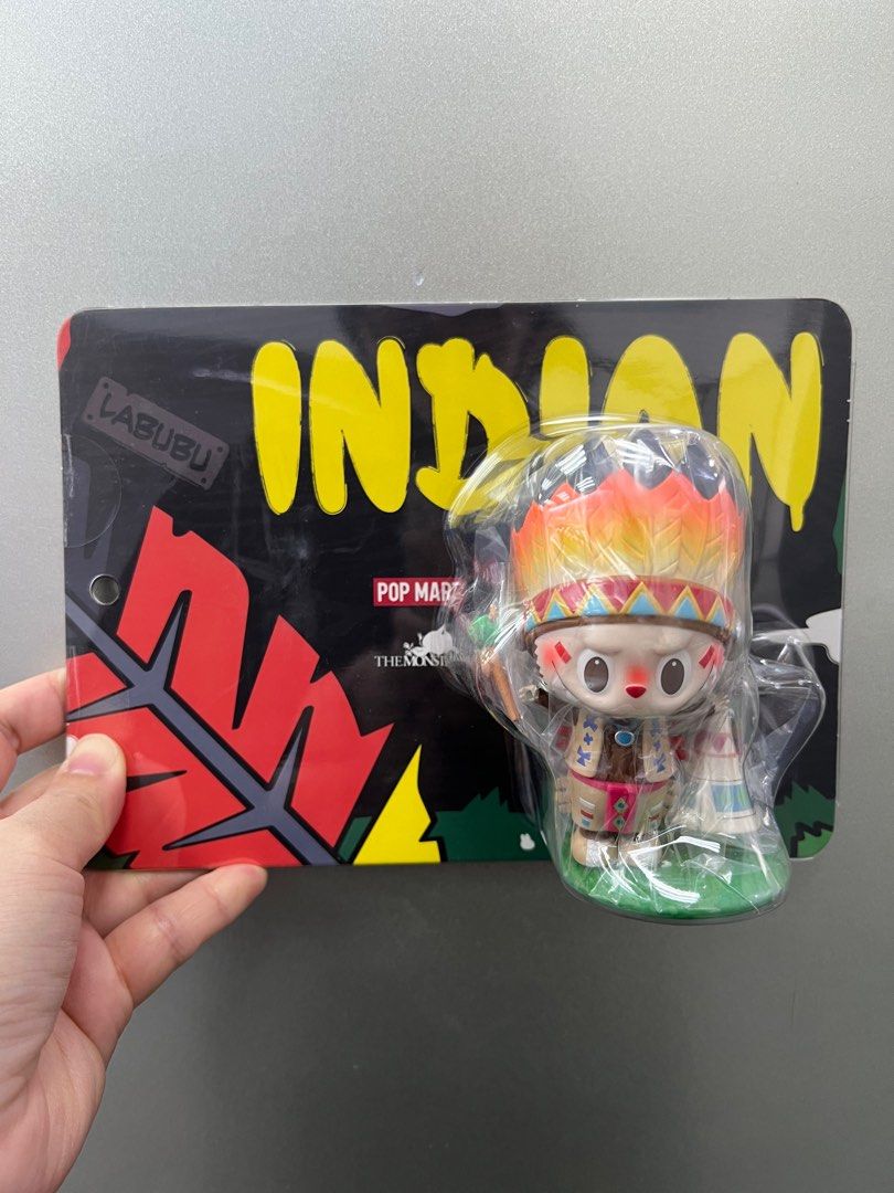 全新泡泡瑪特吊卡 pop mart popmart Labubu Indian the monsters labubu 印第安人手辦, 興趣及 ...