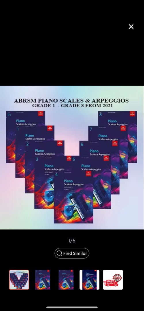 ABRSM Piano Scales and Arpeggios From 2021 Grade 1- Grade 8, Hobbies ...