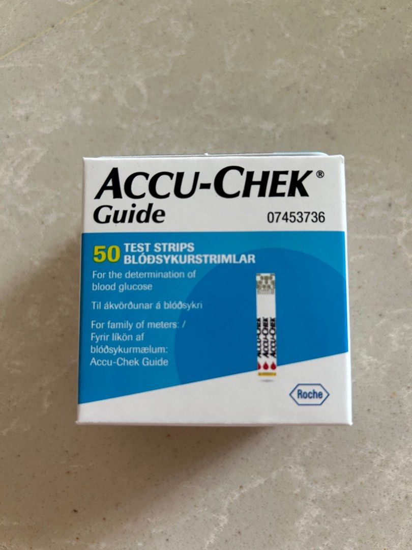 Last box - Accu-Chek Guide Test Strips 50s (Exp: 01/2025), Health ...