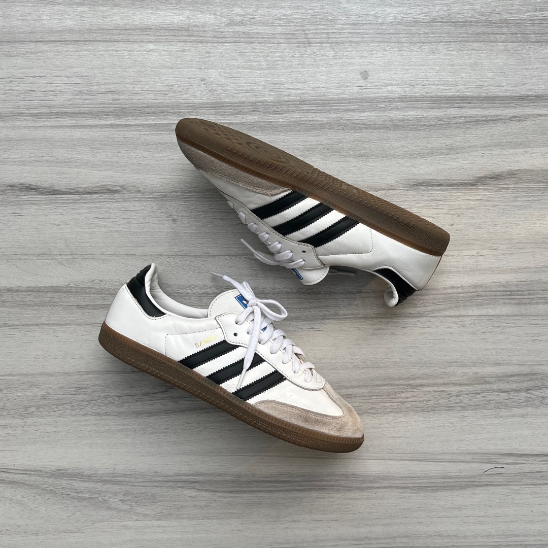 Adidas Samba OG White/Black (9.5 MENS), Men's Fashion, Footwear ...