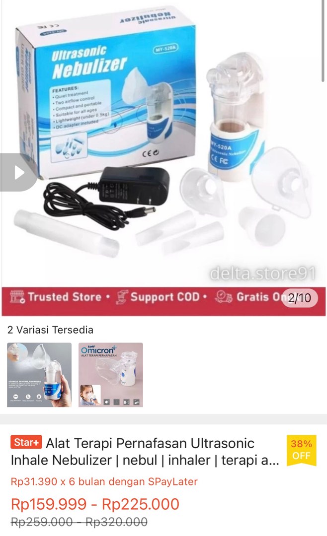 Alat terapi pernafasan / nebul, Kesehatan & Kecantikan, Parfum, Kuku ...