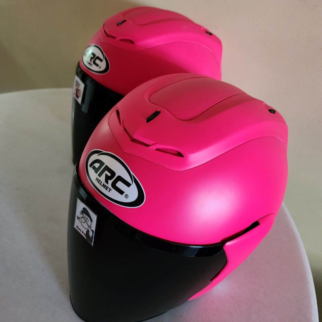 ARC RITZ HELMET MATT PINK COLOR, Motorcycles, Motorcycle Accessories on ...