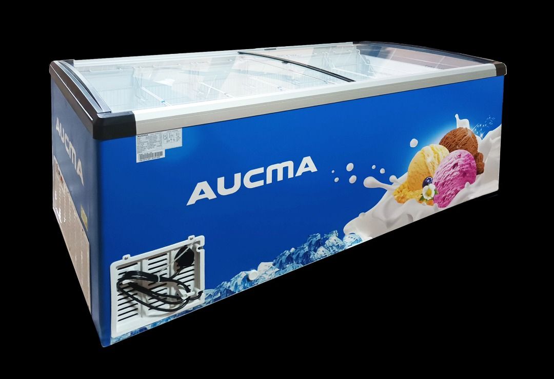 Aucma Commercial Chest Freezer Sliding Glass Door SD-665 Poultry ...
