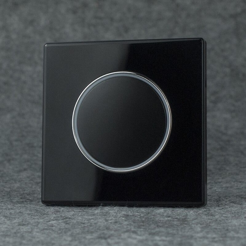 Avoir Light Switch Circular Ring LED Black Tempered Glass Panel Wall ...