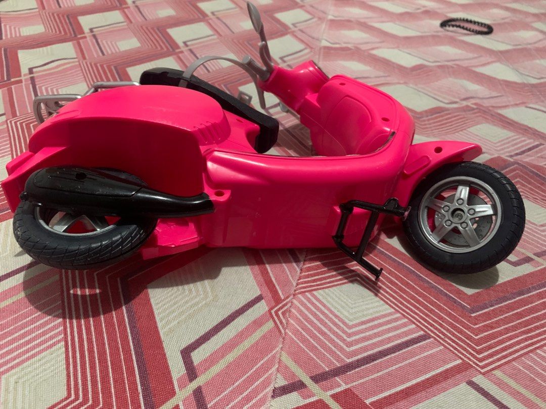 Barbie motorcycle with helmet, Hobbies & Toys, Toys & Games on Carousell