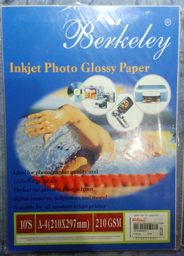 Berkeley Inkjet Photo Glossy Paper -A4- 15pcs, Hobbies & Toys ...