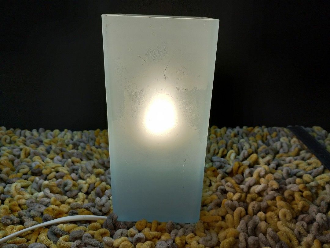 Blue Frosted Glass Dim Lampshade 220V, Furniture & Home Living ...