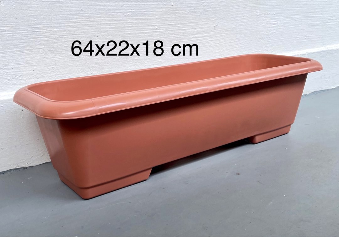 BN Large Japan Long Plastic Planter Pot Long Plant Pot 64 cm, Furniture ...