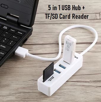 Brand New 5 In 1 USB Multi Port + TF Micro SD Memory Card Reader ...
