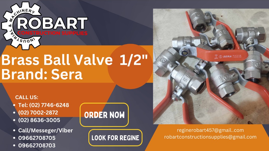 Brass Ball Valve 1/2" Brand: Sera, Commercial & Industrial ...