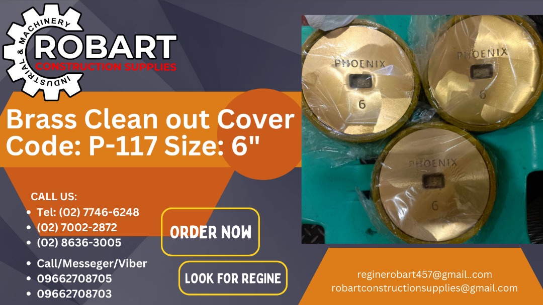 Brass Clean out Cover Code: P-117 Size: 6", Commercial & Industrial ...