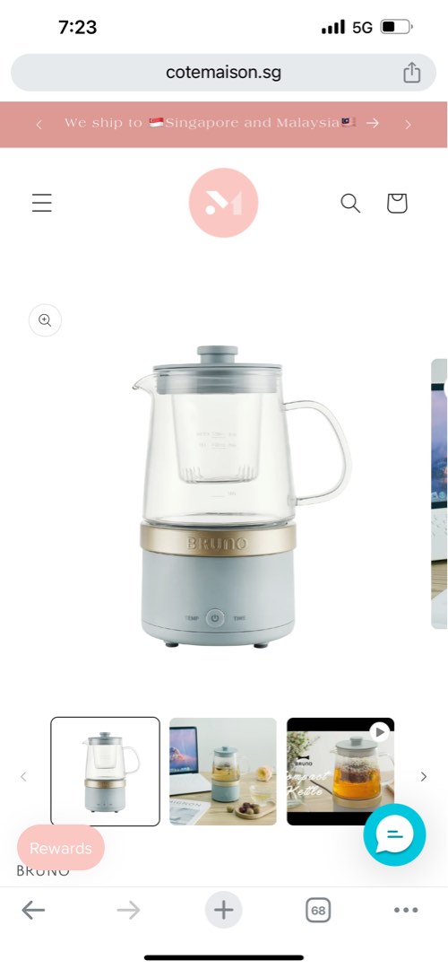 Bruno compact kettle, TV & Home Appliances, Kitchen Appliances, Kettles ...
