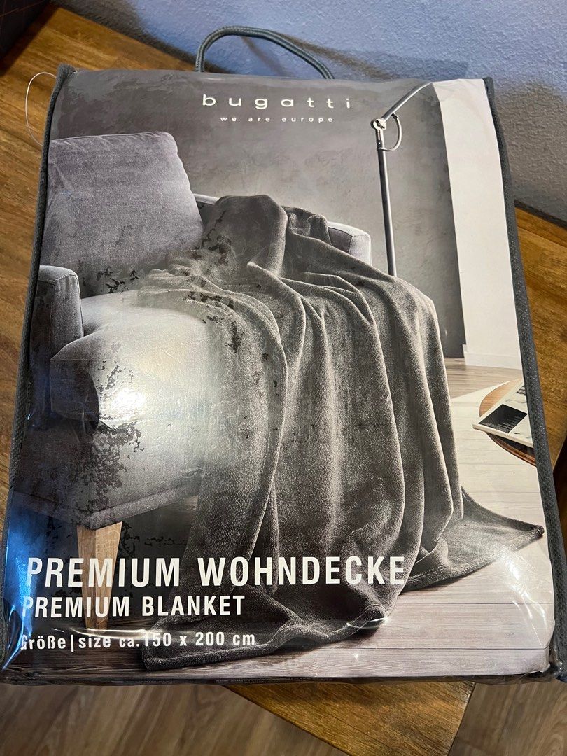 Bugatti premium blanket, Furniture & Home Living, Bedding & Towels on ...