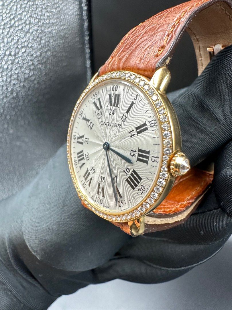 Cartier Ronde 18K Gold Hand-Wound Movement, Luxury, Watches on Carousell