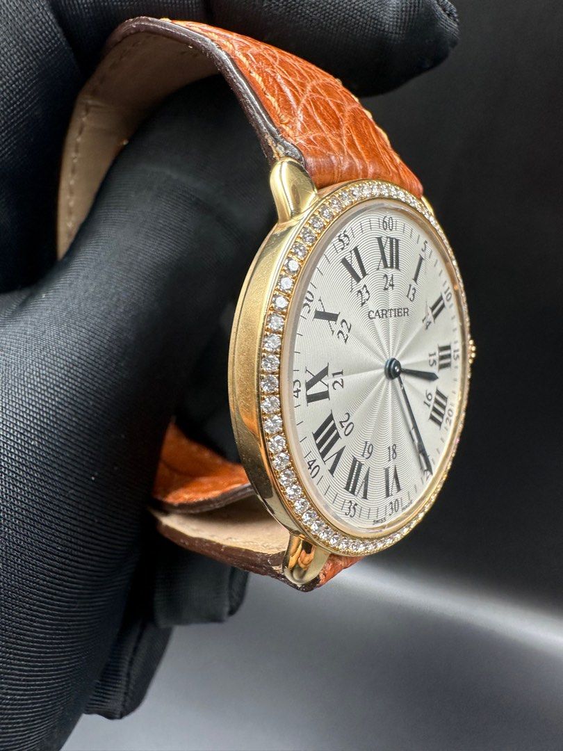 Cartier Ronde 18K Gold Hand-Wound Movement, Luxury, Watches on Carousell