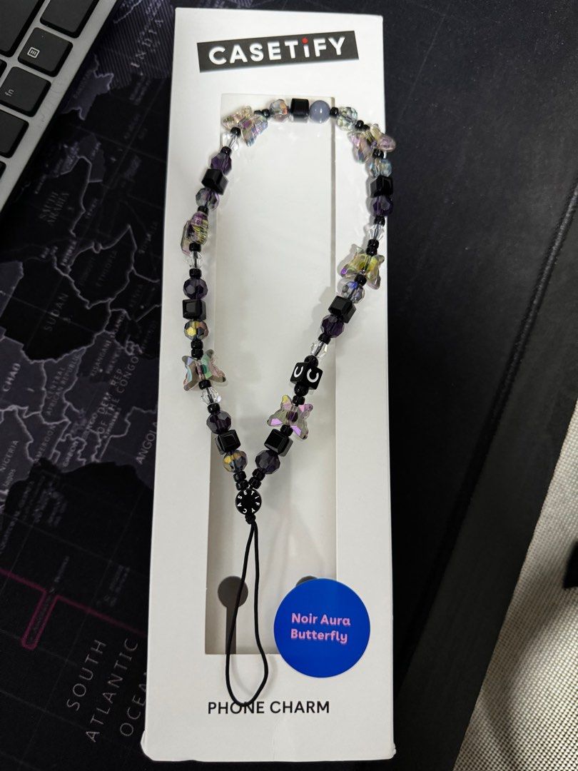 Casetify Butterfly Phone Charm - Noir Aura, Women's Fashion, Jewelry ...