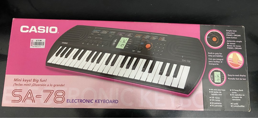 Casio Electronic Keyboard SA 78, Hobbies & Toys, Music & Media, Musical ...