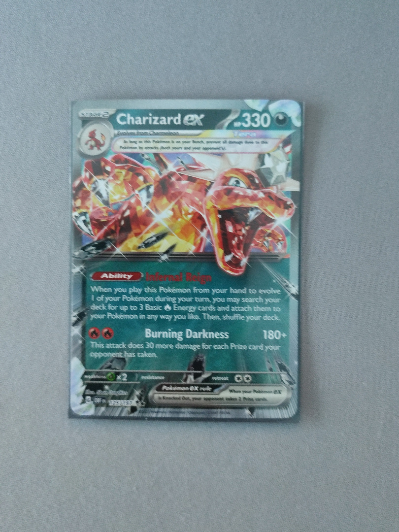 Charizard ex Double Rare (125/197) Pokemon TCG Obsidian Flames, Hobbies ...