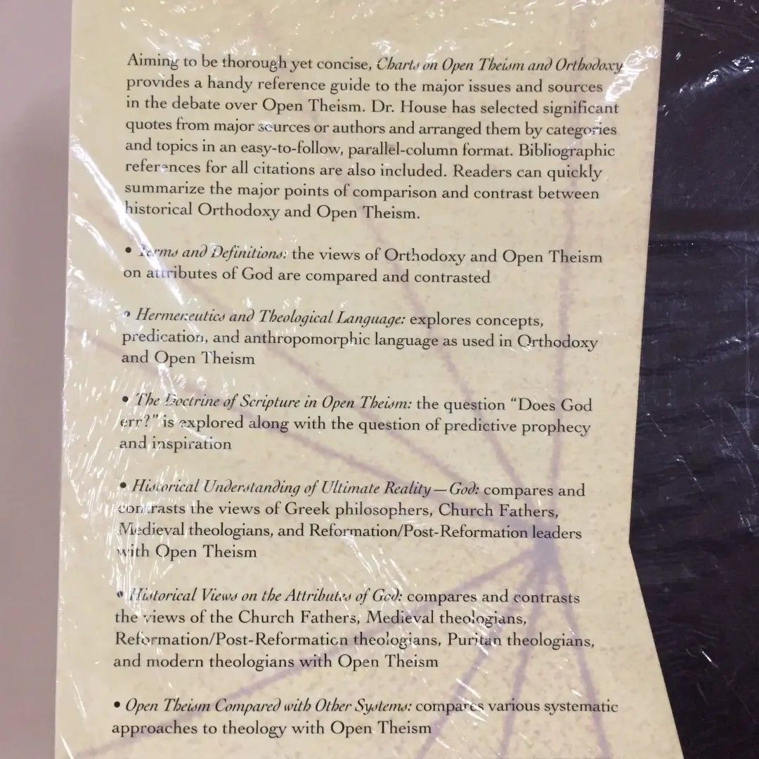 Charts on Open Theism and Orthodoxy, Hobbies & Toys, Books & Magazines ...