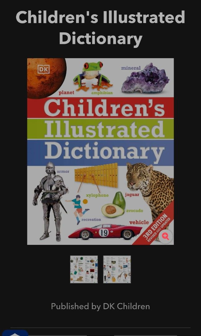 Children's Illustrated Dictionary by DK, Hobbies & Toys, Books ...