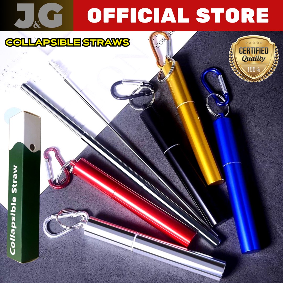 Collapsible Straw Telescopic Drinking Straw Reusable Straw Collapsible ...