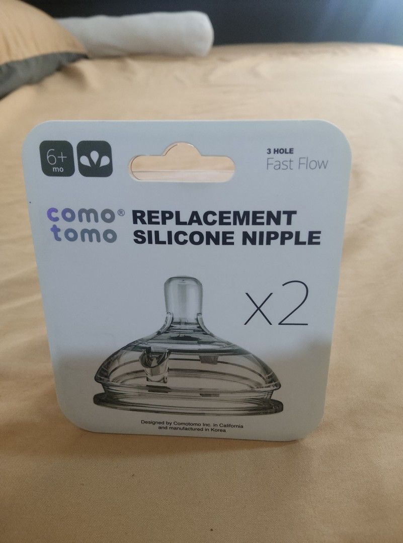 Comotomo replacement nipples - 6+ mos fast flow, Babies & Kids, Nursing ...