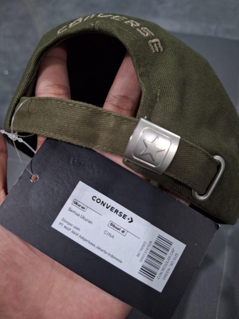 Converse - Green Army, Fesyen Pria, Aksesoris, Topi di Carousell