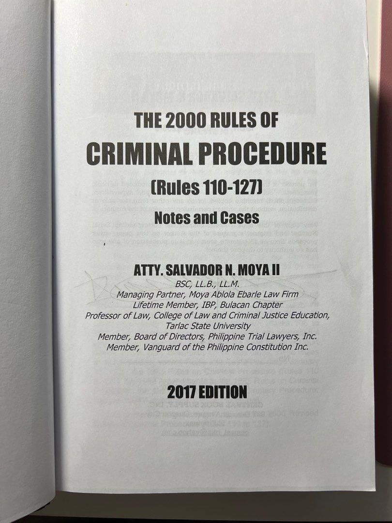 Criminal Procedure - Dean Salvador Moya, Hobbies & Toys, Books ...