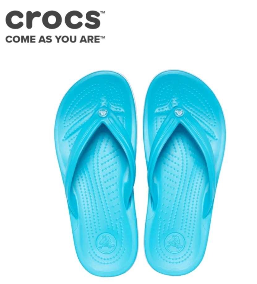 CROCS Crocband Flip in Digital Aqua M6W8, Women's Fashion, Footwear ...
