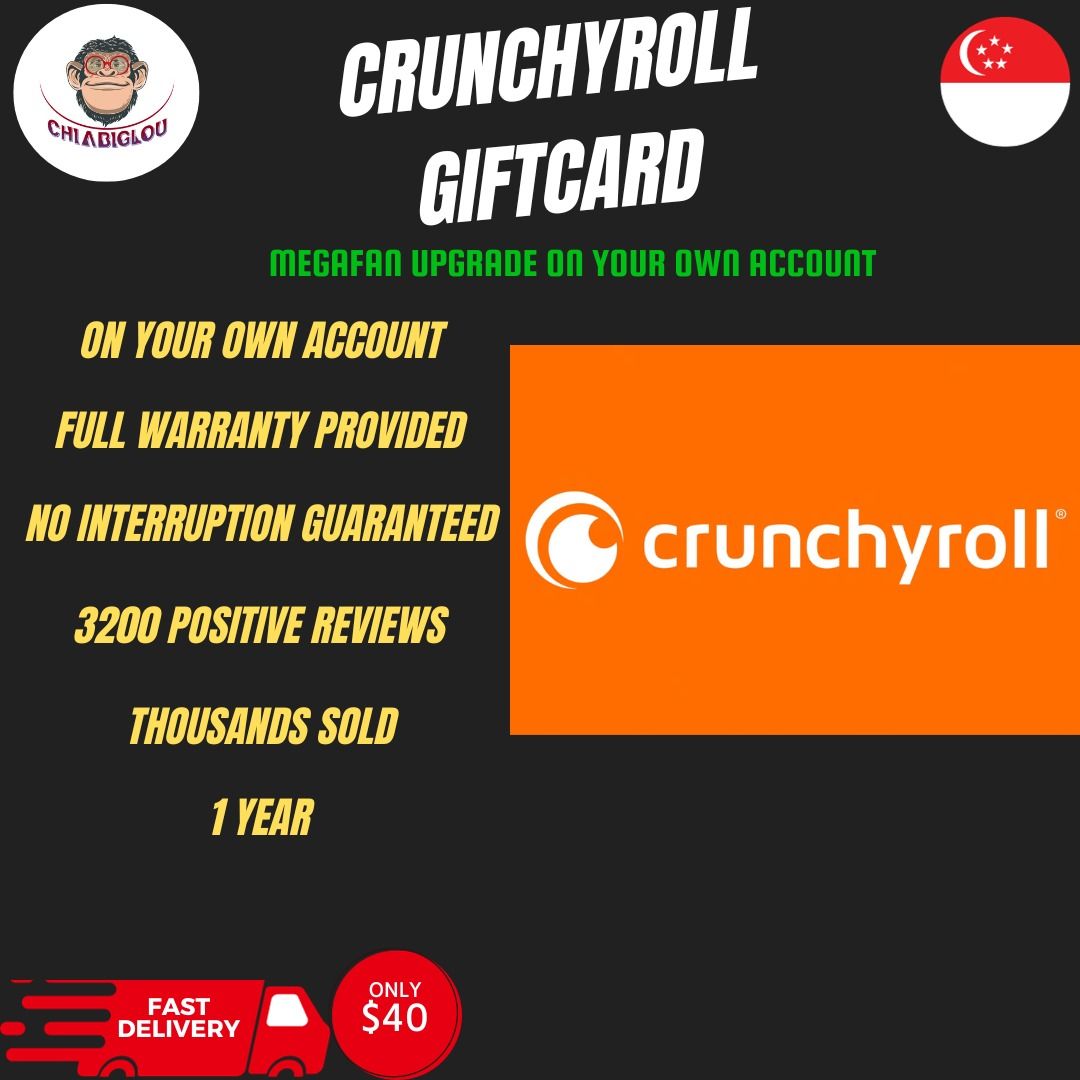 CrunchyRoll MegaFan Giftcard Upgrade, Video Gaming, Gaming Accessories ...