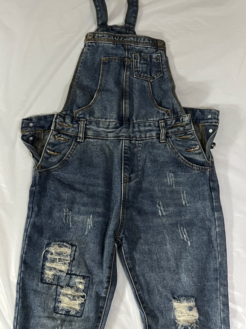 Denim Overalls, Women's Fashion, Coats, Jackets and Outerwear on Carousell