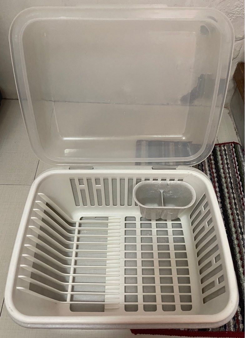 DISH DRAINER WITH LID, Furniture & Home Living, Kitchenware & Tableware ...