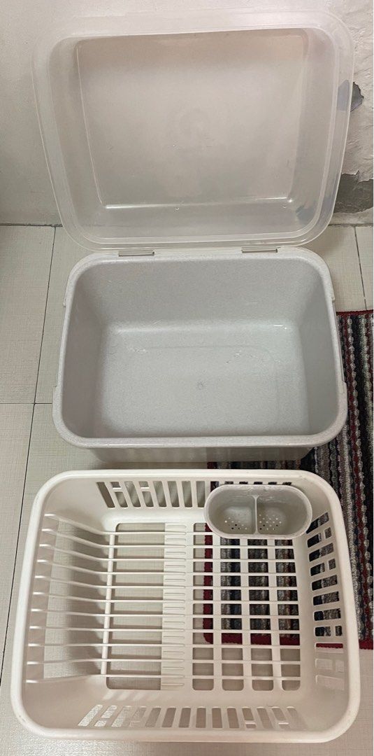 DISH DRAINER WITH LID, Furniture & Home Living, Kitchenware & Tableware ...