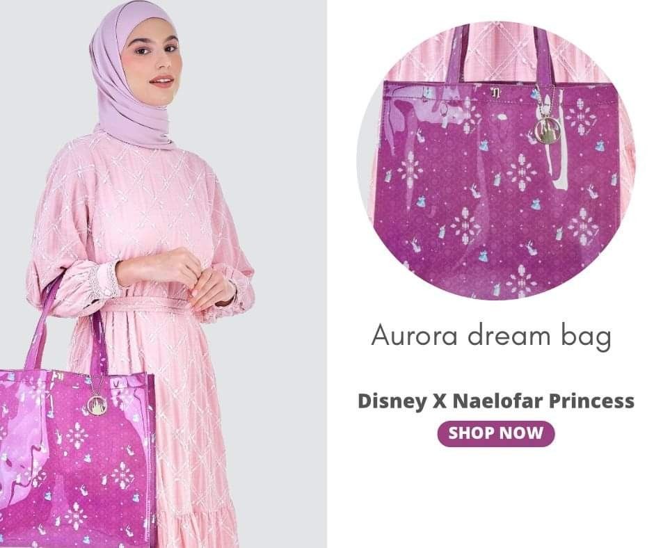 Disney X Naelofar Princess Dream Bag in 3 colour design - Aurora ...